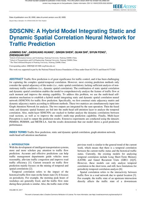 Pdf Sdscnn A Hybrid Model Integrating Static And Dynamic Spatial Correlation Neural Network
