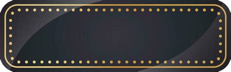 Empty Rectangle Frame In Black And Golden Color 24158646 Vector Art At