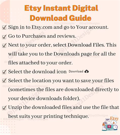 How To Download Etsy Digital File Etsy Instant Digital Etsy