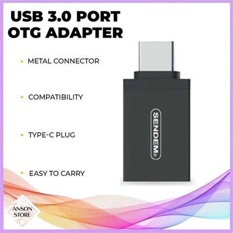 Sendem A18 USB C Adapter To USB Camera Adapter OTG Cable For Card Reader U Disk Keyboard Etc