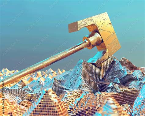 The Geologists Hammer Struck The Ancient Rock Each Layer A Page In The Earths History Revealed