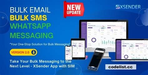 xsender v2 1 1 bulk email sms and whatsapp messaging application nulled premium scripts