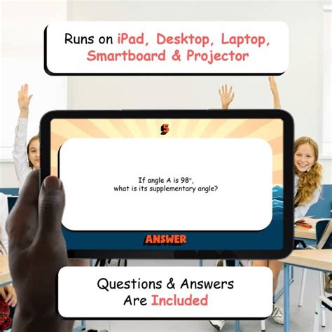 Using Facts About Supplementary Angles Sink Or Swim Math Game No Prep Grade 7