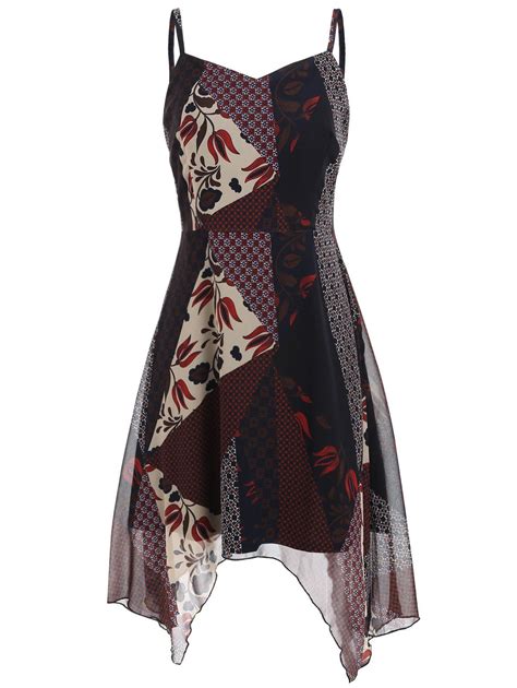 Print Flowy Spaghetti Strap Dress Printed Casual Dresses Ladies