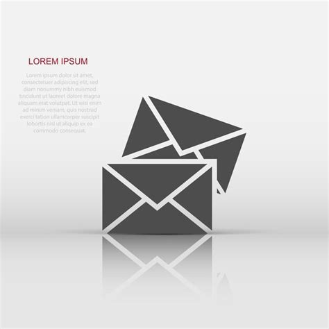 Premium Vector Email Message Icon In Flat Style Mail Document Vector