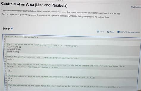 Solved Centroid Of An Area Line And Parabola This