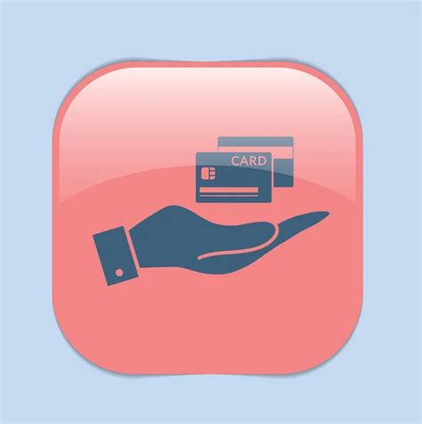 Hand Holding Credit Card Icon — Stock Vector © Macrovector 73456913