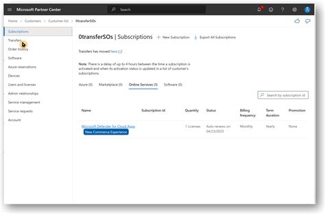 Transfer A Customers New Commerce License Based Subscriptions From One Transacting Cloud