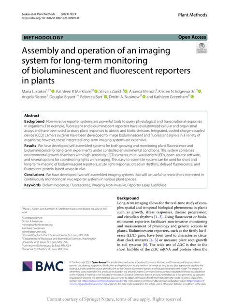 Pdf Assembly And Operation Of An Imaging System For Long Term