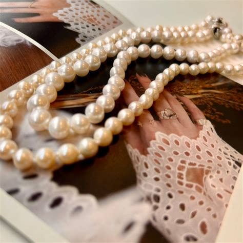 7mm 담수진주화이트실매듭 목걸이 🤍⚪️ 네이버 블로그