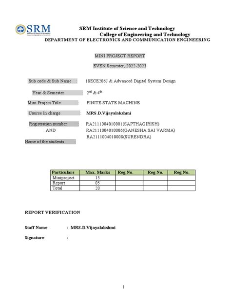 Miniproject Report Format Pdf