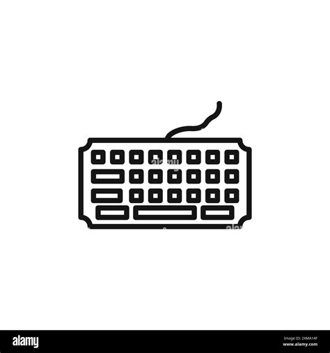 Keyboard Icon Outline Collection Or Set In Black And White Outline Stock Vector Image And Art Alamy
