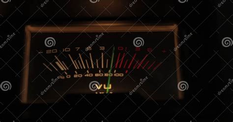 Analog Vu Meters On Classic Hi Fi Reel To Reel Tape Recorder Retro Sound Level Meter Decibel