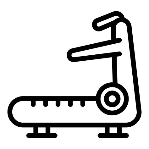 Treadmill Icon Outline Style Vector Art At Vecteezy