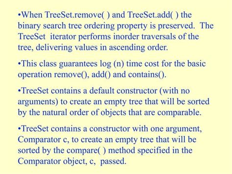 Settreesetetc Comparison In Java Collectionppt