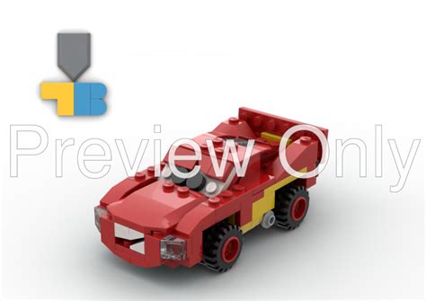 Lego Moc Lightning Mcqueen Cars By Trustybricks Rebrickable Build