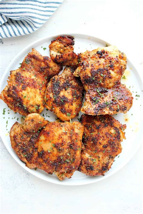 Skillet Chicken Thighs Crunchy Creamy Sweet