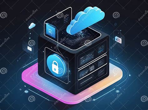 Navigating The Cloud Computing And Storage Stock Illustration Illustration Of Background