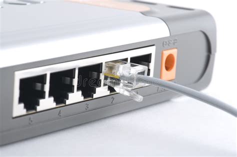 Connect In Ethernet Switch Stock Image Image Of Computer