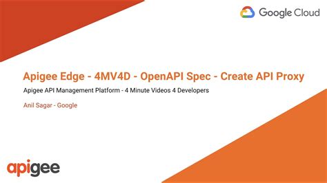 Apigee 4mv4d Openapi Spec Create Api Proxy Youtube