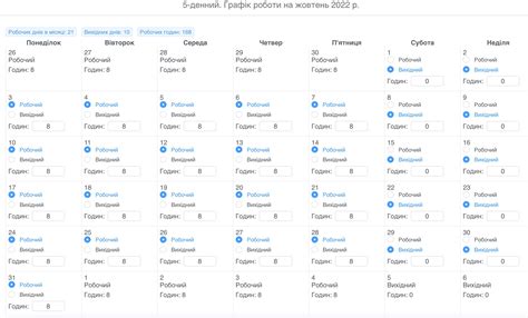Рабочие и выходные дни в октябре 2022 г Нормы рабочего времени