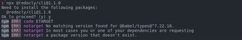 V110 Fails To Install With Babel Error · Issue 1262 · Redoclyredocly Cli · Github
