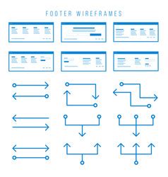 Content Wireframe Components For Prototypes Vector Image