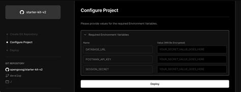 deploying your application starter kit