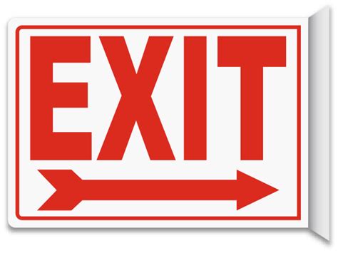 Exit Right Arrow 2 Way Sign Save 10 Instantly