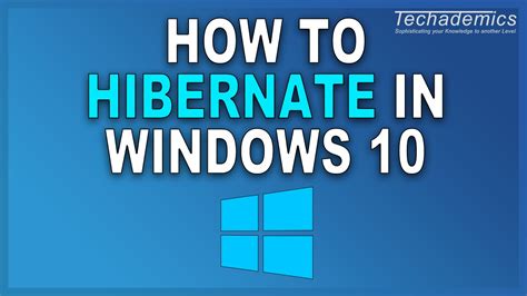 how to hibernate windows 10 enable or disable hibernate mode youtube
