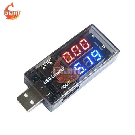 Dual Output Usb Current Voltage Meter Tester Charging Detector Voltmeter Ammeter Charge Sensor