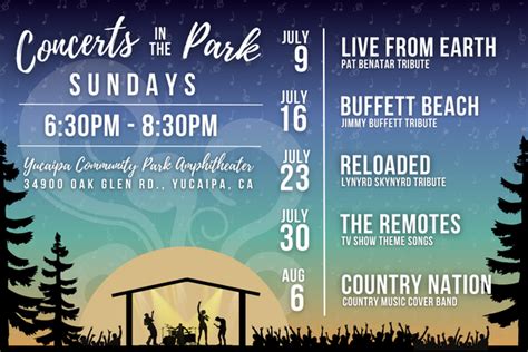 Concerts In The Park City Of Yucaipa