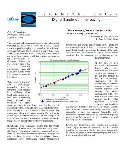 Digital Bandwidth Interleaving Teledyne Lecroy
