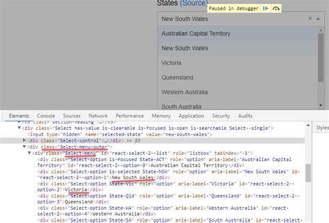 Java How To Select Elements For React Select On Modal For Selenium Stack Overflow