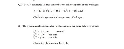 Solved Q A A Y Connected Voltage Source Has The Chegg