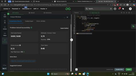 Dsa Geeksforgeeks Twosum Codingchallenge 100daysofcode Omm Sahu