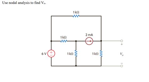 Solved Use Nodal Analysis To Find V Chegg Com