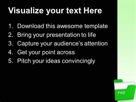 computer folder with faq internet powerpoint templates and powerpoint