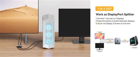 Amazon Com Vilcome DisplayPort Switch K Splitter Plug Play One Button Switching