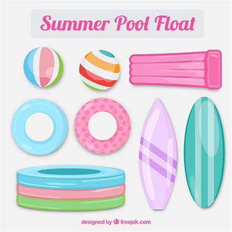 Free Vector Pack Of Pool Floats