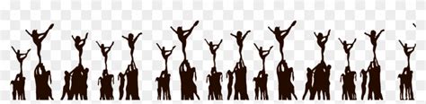 Cheer Stunt Lib Silhouette Hd Png Download 3072x753 1382216 Pinpng