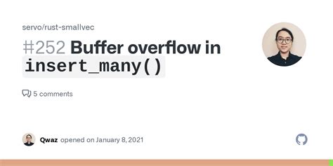 Buffer Overflow In Insert Many Issue Servo Rust Smallvec GitHub