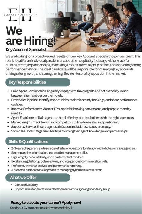 Key Account Specialist Operations Coordinator Jobseeker Lk