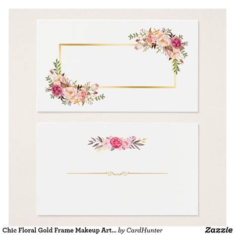 Profile Card Floral Cards Design Beauty Business Cards Beauty Salon Business Cards