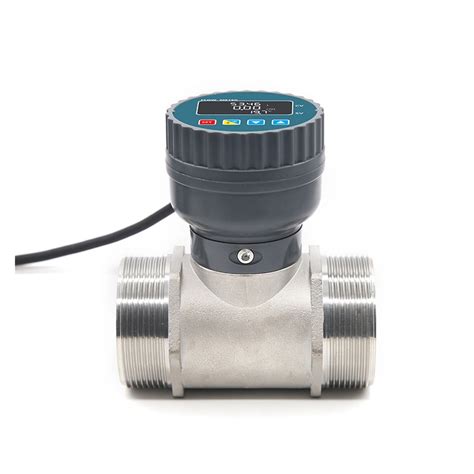 RS Electronic Digital Display Flowmeter Stainless Steel Smart LCD Electronic Flow Meter