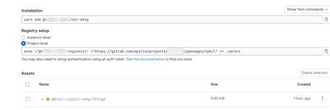 發佈gitlab上的private Npm Package Ciao Space