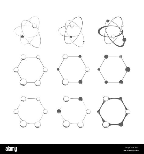 Set Of Molecule Icons Stock Vector Image And Art Alamy