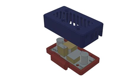 Buck Converter Case Lm2596 Dc To Dc 2020 Rail Ender 3 3d Models