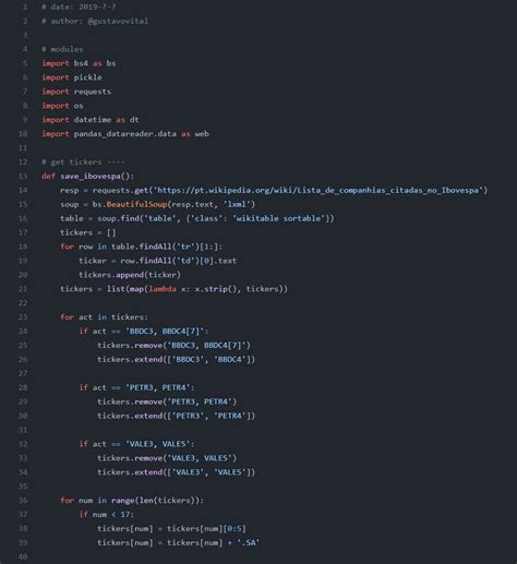 Sentdex Python Beautifulsoup Pandasdatareader Os Github Python Gustavo Vital