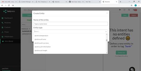How To Add Entities In Botpress Nlu Here I Got Sample Example But I Cant Find A Way To Do So